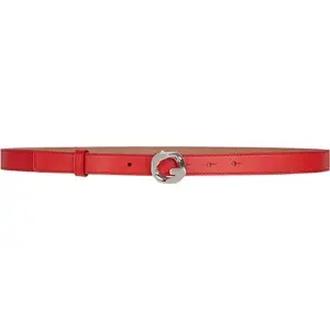 Givenchy G Chain Buckle Leather Belt - Red