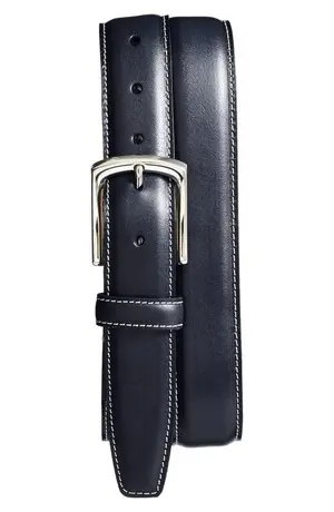 Torino Torino Burnished Leather Belt Navy