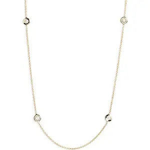 Roberto Coin Diamond Station Necklace - Yellow Gold