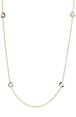 Roberto Coin Roberto Coin Diamond Station Necklace Yg