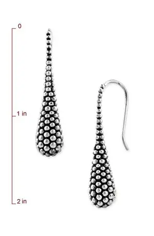 Lagos Caviar Teardrop Earrings - Sterling Silver
