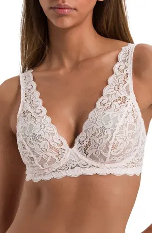 Hanro Luxury Moments Lace Wireless Bra Gentle Pink