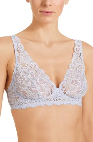 Hanro Luxury Moments Lace Wireless Bra Lavender Frost