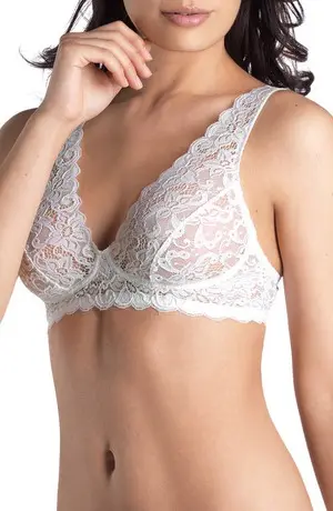 Hanro Luxury Moments Lace Wireless Bra - White