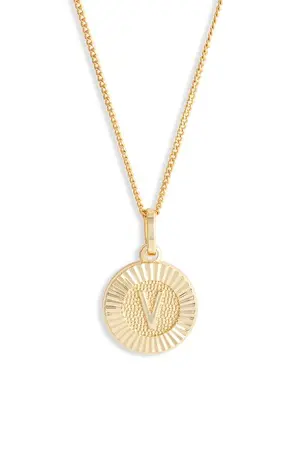 BRACHA Initial Medallion Pendant Necklace