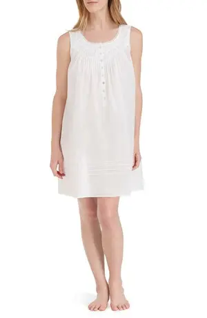 Eileen West Cotton Nightgown - Solid White