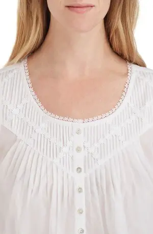 Eileen West Cotton Nightgown - Solid White