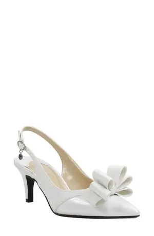 J. Reneé Gabino Slingback Pump - White Faux Leather