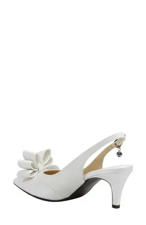 J. Reneé Gabino Slingback Pump - White Faux Leather