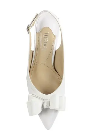 J. Reneé Gabino Slingback Pump - White Faux Leather