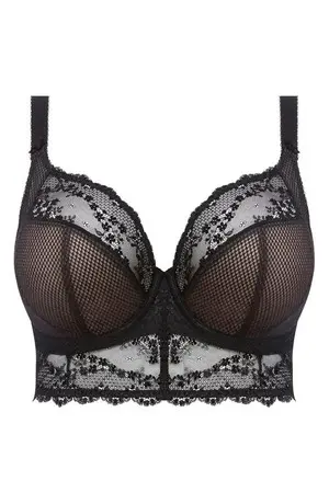 Elomi Charley Longline Full Figure Underwire Bra - Black