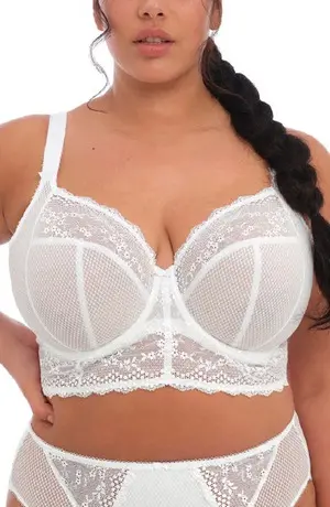 Elomi Charley Longline Full Figure Underwire Bra - White