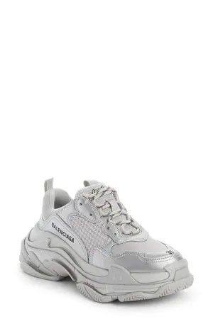 Balenciaga Triple S Sneaker Silver Metallic