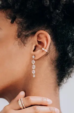 Anzie North Star Drop Earrings - Silver