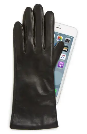 Nordstrom Cashmere-lined Leather Touchscreen Gloves