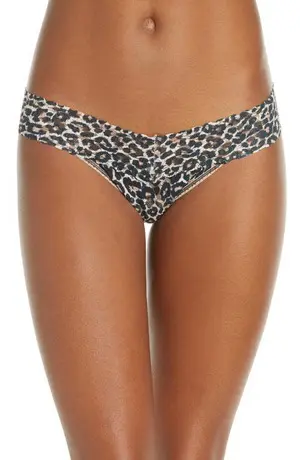 Hanky Panky Classic Leopard Low Rise Thong - Brown/black