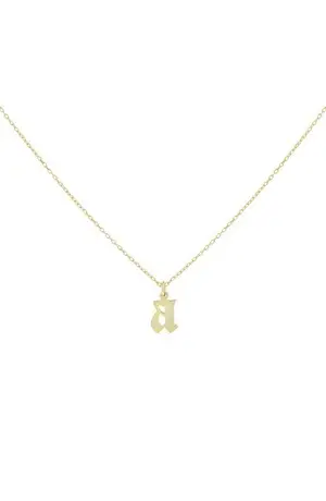 ADINA'S JEWELS Gothic Initial Necklace