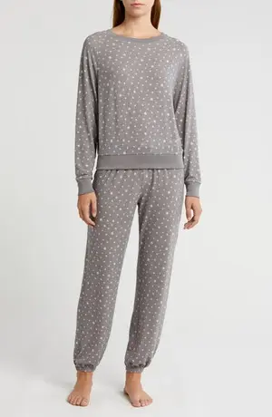 Honeydew Intimates Star Seeker Brushed Jersey Pajamas Ash Stars