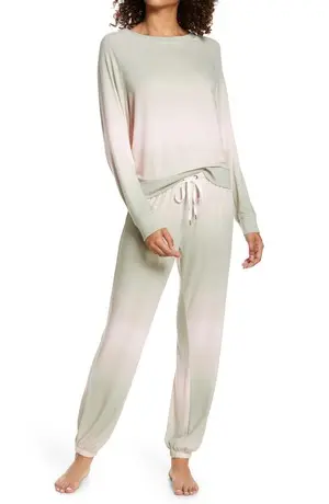 Honeydew Intimates Star Seeker Brushed Jersey Pajamas Birch Dip-dye