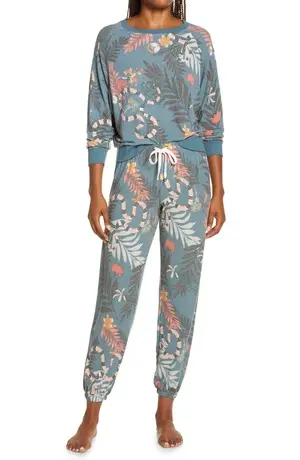 Honeydew Intimates Star Seeker Brushed Jersey Pajamas Laurel Leaves
