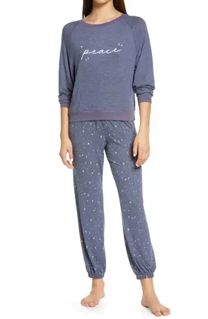 Honeydew Intimates Star Seeker Brushed Jersey Pajamas Peace North Star