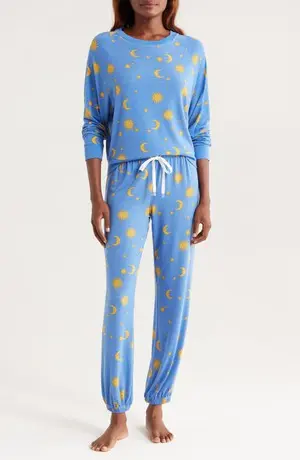 Honeydew Intimates Star Seeker Brushed Jersey Pajamas Periwinkle Celestial