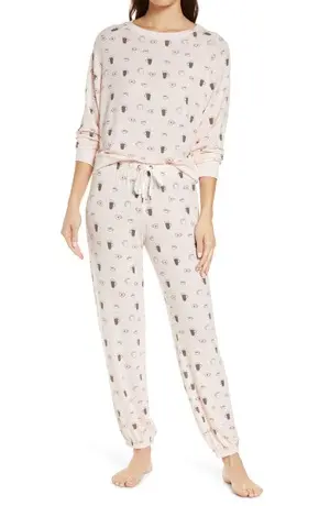 Honeydew Intimates Star Seeker Brushed Jersey Pajamas Petal Pink Mugs
