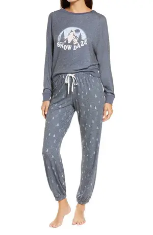 Honeydew Intimates Star Seeker Brushed Jersey Pajamas Polar Trees