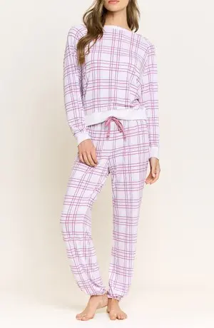 Honeydew Intimates Star Seeker Brushed Jersey Pajamas - Shadow Plaid