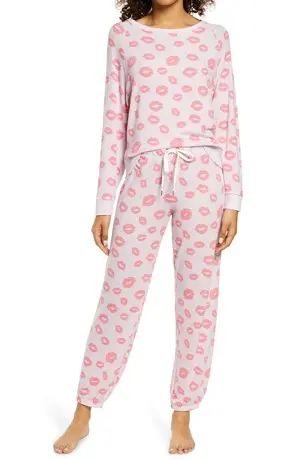 Honeydew Intimates Star Seeker Brushed Jersey Pajamas Stardust Lips