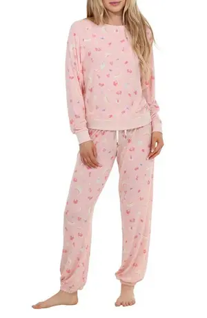 Honeydew Intimates Star Seeker Brushed Jersey Pajamas Sunkissed Fruit