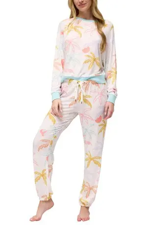 Honeydew Intimates Star Seeker Brushed Jersey Pajamas Sunrise Palms