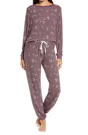 Honeydew Intimates Star Seeker Brushed Jersey Pajamas Wild Berry Floral
