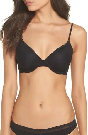 ON GOSSAMER Next To Nothing Underwire T-shirt Bra - Black