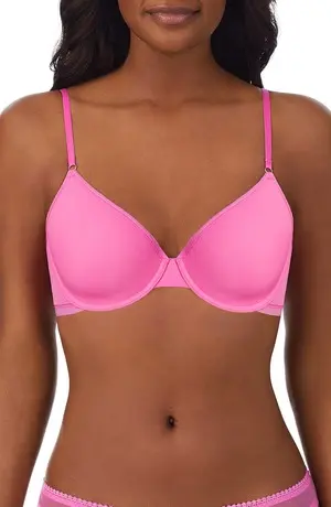 ON GOSSAMER Next To Nothing Underwire T-shirt Bra Bright Pink