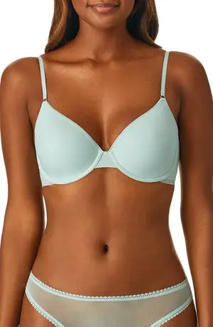 ON GOSSAMER Next To Nothing Underwire T-shirt Bra Sage Mist