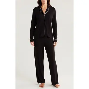 Nordstrom Brushed Hacci Pajamas Black