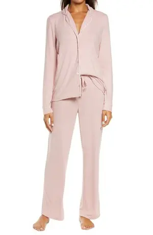 Nordstrom Brushed Hacci Pajamas Pink Puff