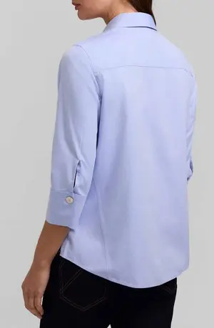 Foxcroft Paityn Non-iron Cotton Shirt - Blue Wave