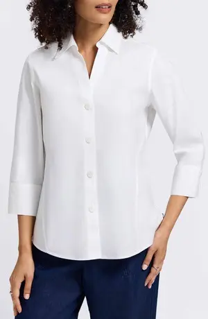 Foxcroft Paityn Non-iron Cotton Shirt - White