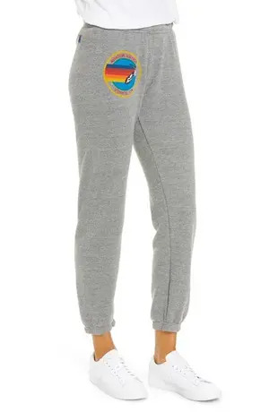 Aviator Nation Rainbow Logo Fleece Sweatpants