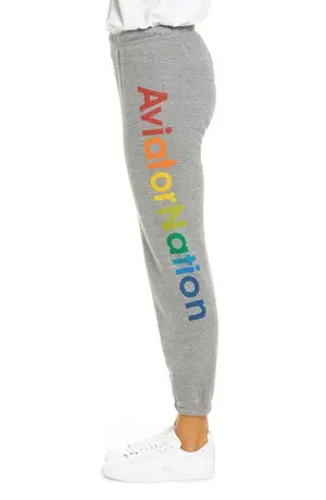 Aviator Nation Rainbow Logo Fleece Sweatpants