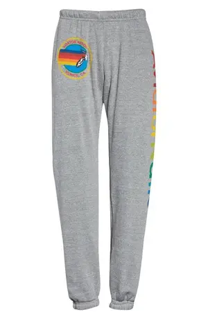 Aviator Nation Rainbow Logo Fleece Sweatpants