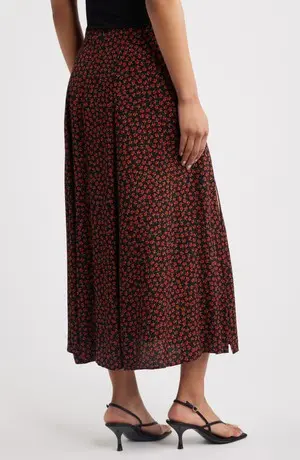 REFORMATION Zoe Side Slit Midi Skirt - Rowan