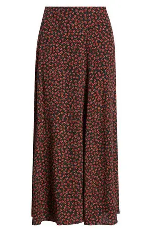 REFORMATION Zoe Side Slit Midi Skirt - Rowan