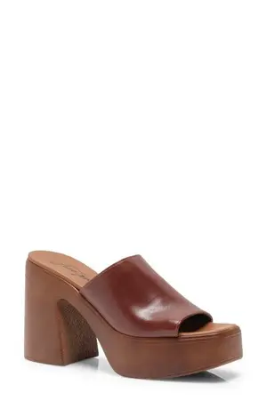 Free People Zoe Platform Slide Sandal - Chestnut