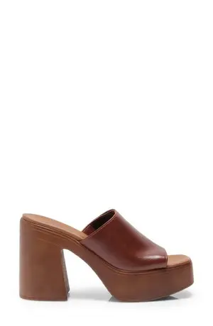 Free People Zoe Platform Slide Sandal - Chestnut