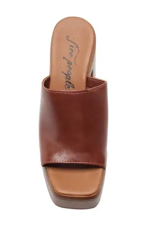 Free People Zoe Platform Slide Sandal - Chestnut