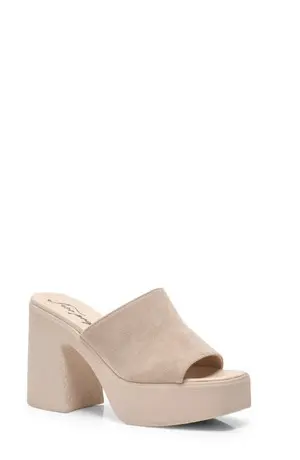Free People Zoe Platform Slide Sandal - Diamond Suede