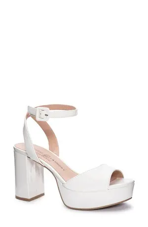 Chinese Laundry Platform D'Orsay Sandal White